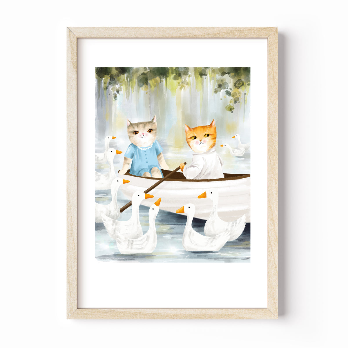 Art Print · The Notebook – blossom & cat